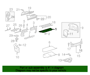 2008-2011 Toyota Camry Package Tray Trim 64330-06580-B0 | OEM Parts Online