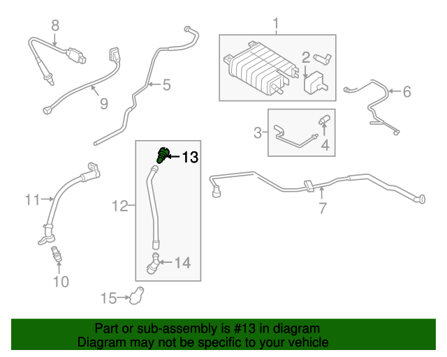 Genuine OEM Ford Part - PCV Tube Connector 7T4Z-9E499-D | Genuine OEM ...