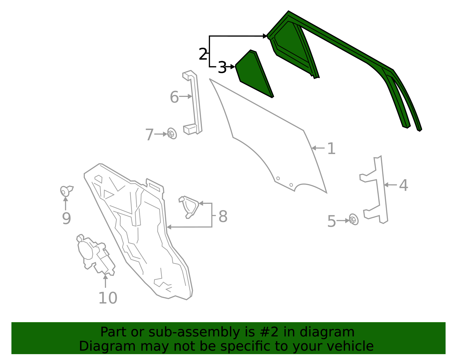 OEM Ford Run Channel For 2020-2025 Ford - Part No. LB5Z-7825766-A ...