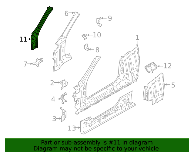41-00-7-494-522 - Hinge Pillar Reinforced - 2019-2024 BMW | Wholesale BMW
