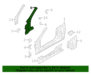 Genuine BMW 41-00-7-494-519 | Hinge Pillar | FREE Shipping on Most ...
