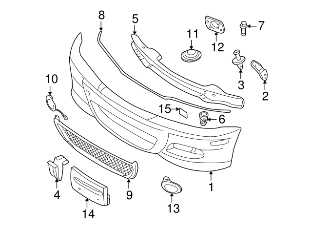51117894990 - 2002-2006 BMW M3 Bumper Cover (51-11-7-894-990) | BMW of ...