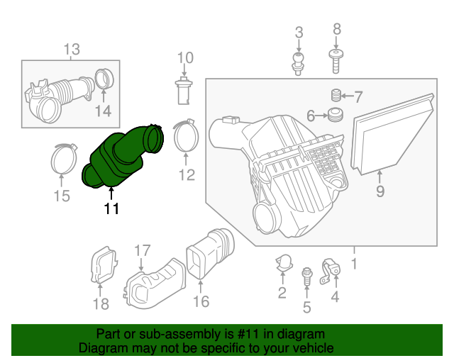Genuine BMW 13-71-7-612-094 | Upper Duct | FREE Shipping on Most Orders ...