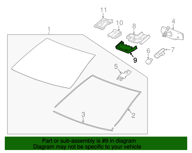 84027644 - Jet Black Windshield Multi-Function Sensor Mount Bracket ...