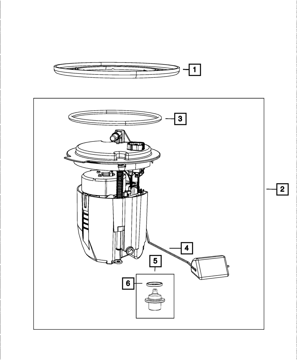 2008-2014 Mopar Fuel Pump/Level Unit Module Kit 68033083AF | Mopar.com ...
