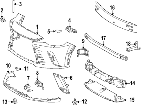 Bumper & Components - Front for 2023 Lexus RX350 | OEM Parts Online