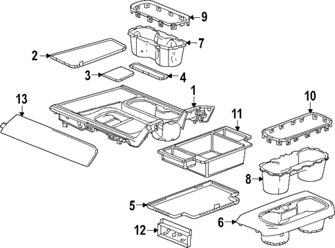 Center Console for 2023 GMC Sierra 1500 | GMPartsDirect.com