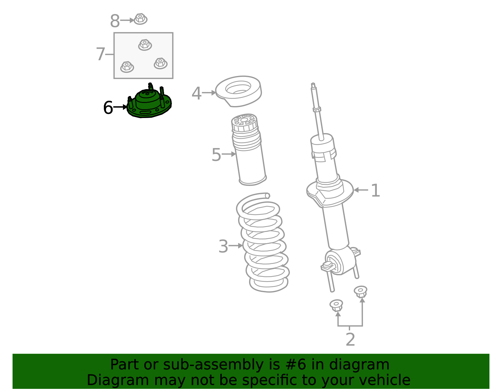 JB3Z-18A099-G - Upper Mount 2019-2023 Ford Ranger | Ford Parts Direct