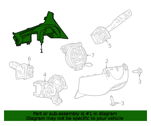 2022 Chevrolet Bolt EV Black Instrument Panel Steering Column Upper ...