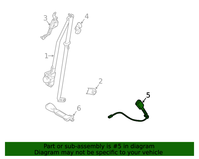 73230-WB003 - Seat Belt Receptacle 2016-2020 Toyota | AutoNationParts.com