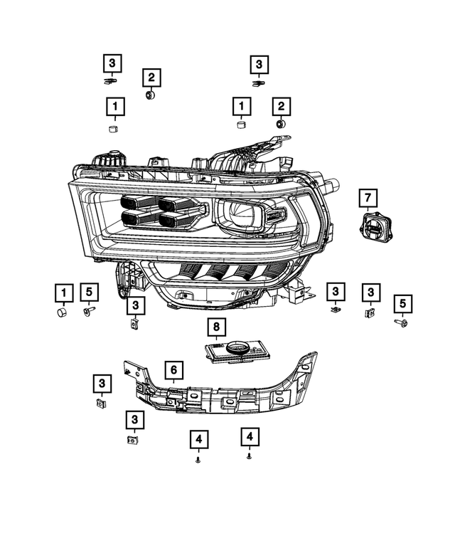 2019-2021 Ram Fascia Bracket, Right 68448770AA | My Mopar Parts