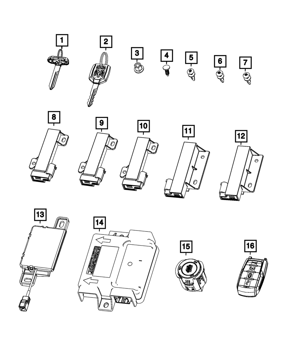 2025 Ram Integrated Key Fob Transmitter 68710036AA | My Mopar Parts