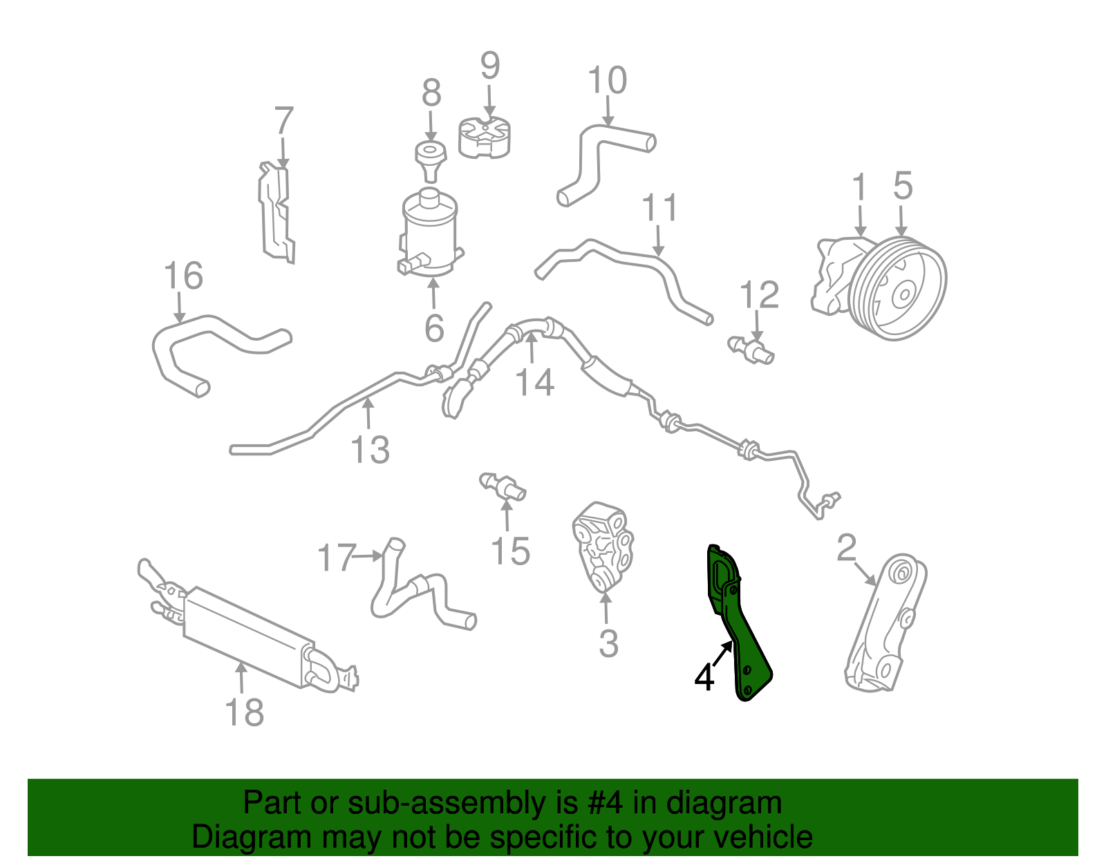 56965-RCA-A02 - Power Steering Pump Hanger 2003-2017 Honda | Honda ...