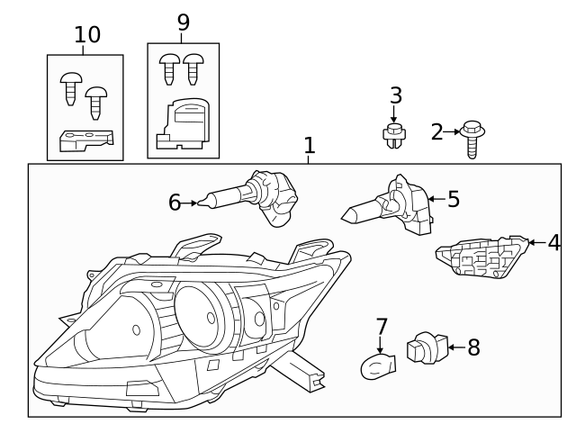 52134-0E020 - Lens & Housing Reinforcement - 2013-2015 Lexus | MyLexusParts
