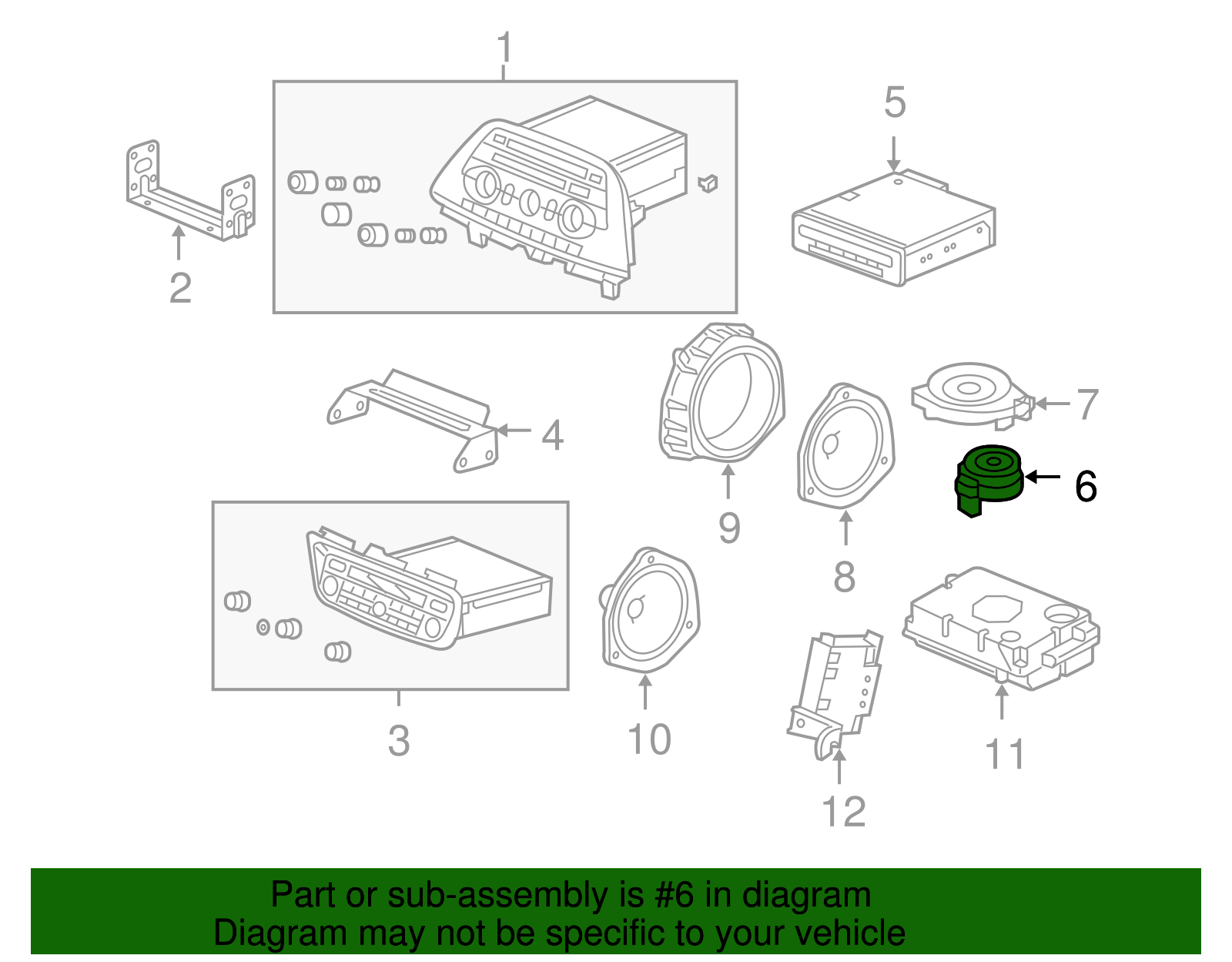 39120-SEA-E31 - 2005-2010 Honda Odyssey - Speaker Assembly Tweeter (Matsushita) | All Discount ...