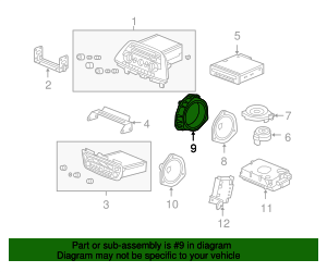 39112-SHJ-A00 - Front Dr Speaker Bracket 2005-2010 Honda Odyssey ...