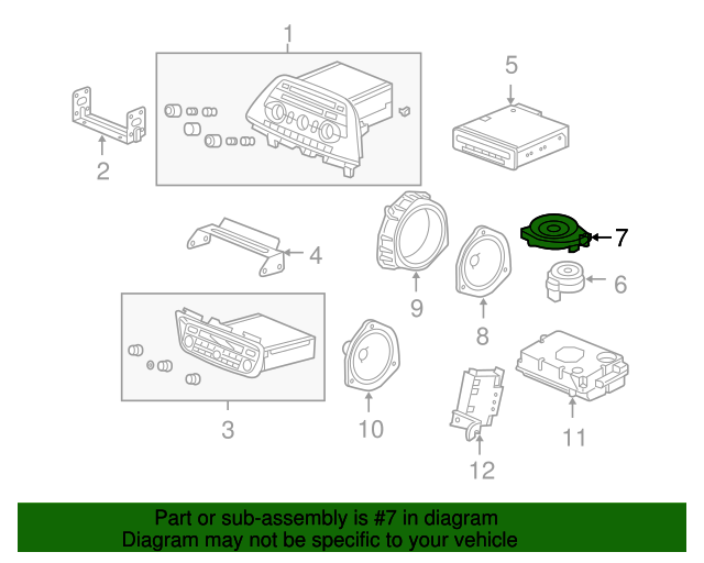 39127-SHJ-A00ZB - Grille Assembly L Tweeter *NH597L* (Dark Atlas Gray ...