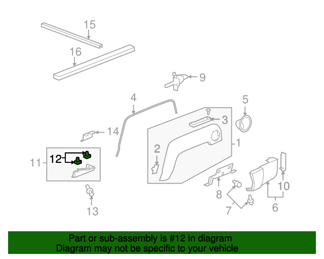2005-2024 GM Retainer,Frt Bpr Upr Fascia Natural 11561329 | GM Parts Center