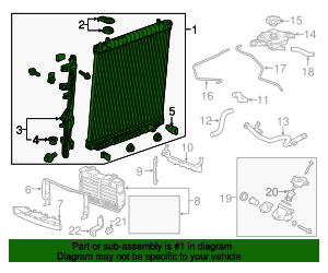 2015-2016 GM Engine Radiator 84910548 GM | GMPartsDirect.com