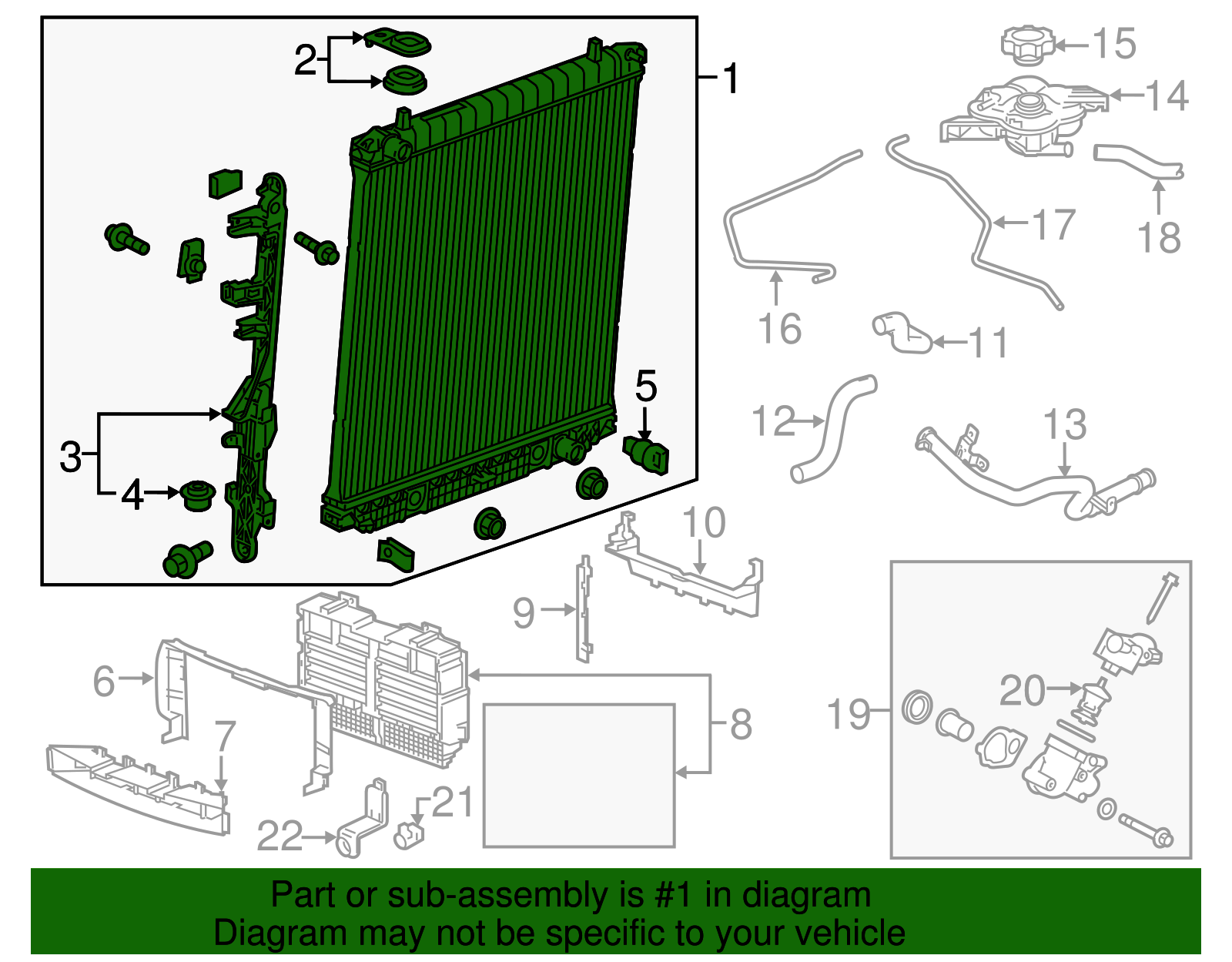 2015-2016 GM Engine Radiator 84910548 GM | GMPartsDirect.com