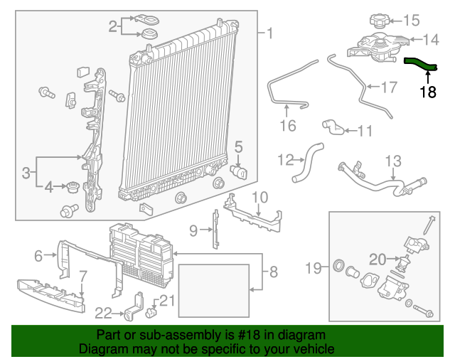 2015-2016 GM Heater Inlet Hose 84002016 | GM Parts Center