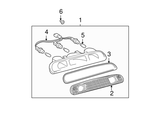2000-2006 Toyota Tundra Center High Mount Stop Light Gasket 81572-0C010 ...