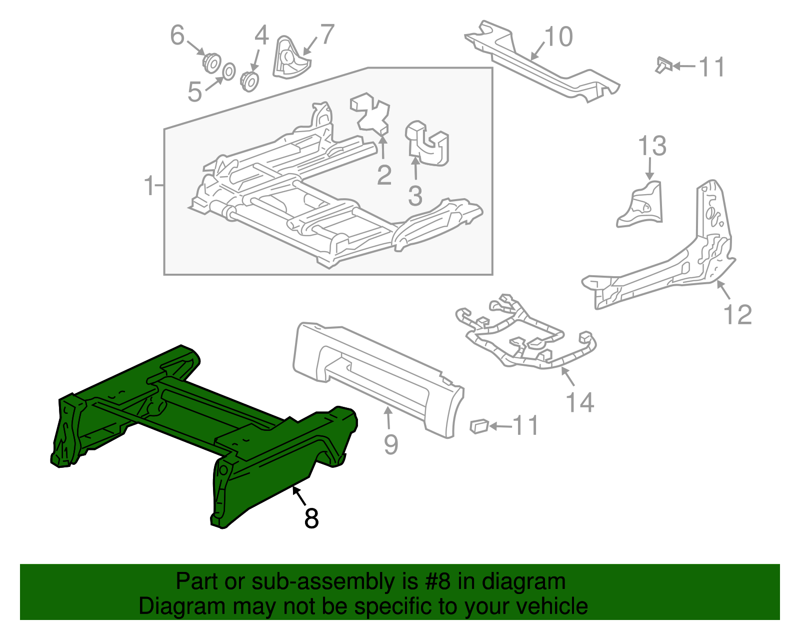 81675-S3V-A41ZG - 2006-2008 Honda Pilot - Riser Assembly L Front Seat ...