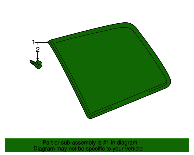 62720-48170 - Quarter Glass - 2001-2007 Toyota Highlander | Nucar ...