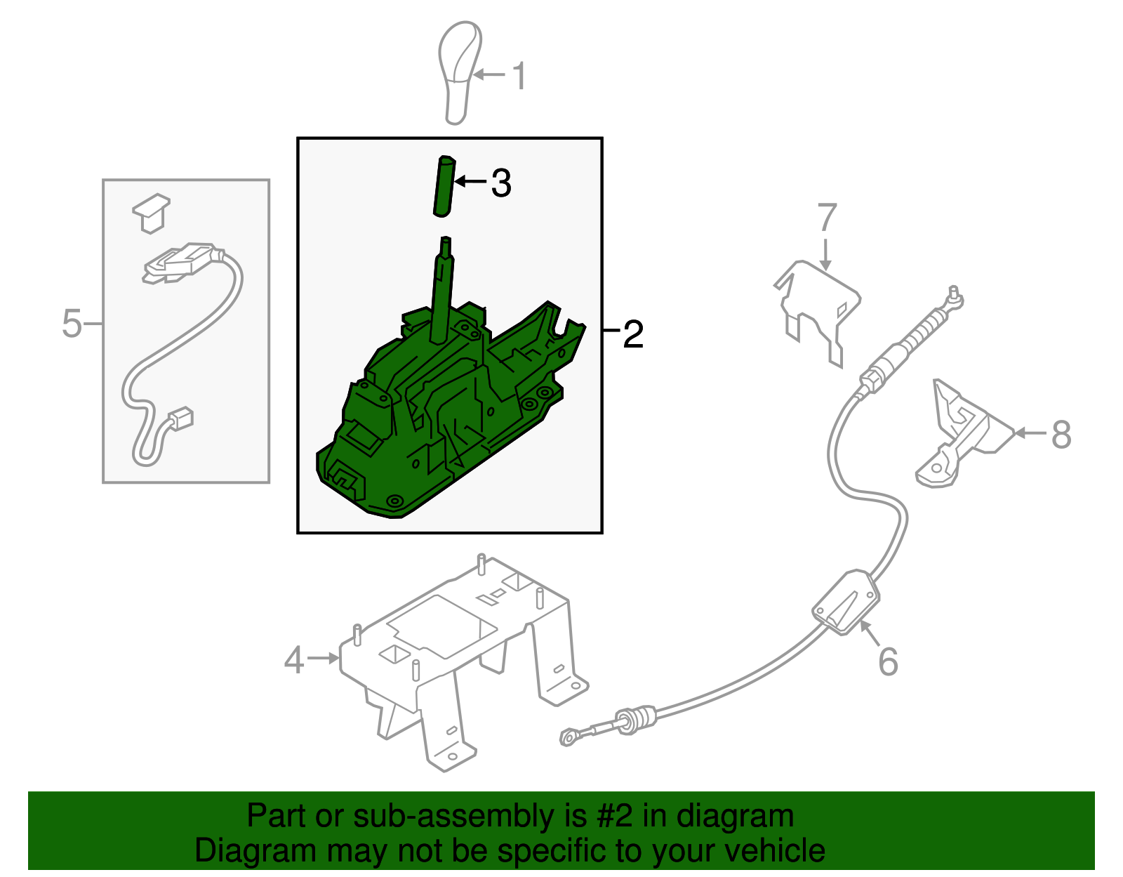 2016-2023 Nissan Maxima Gear Shift Assembly 34901-4RA0A | Nissan Parts ...