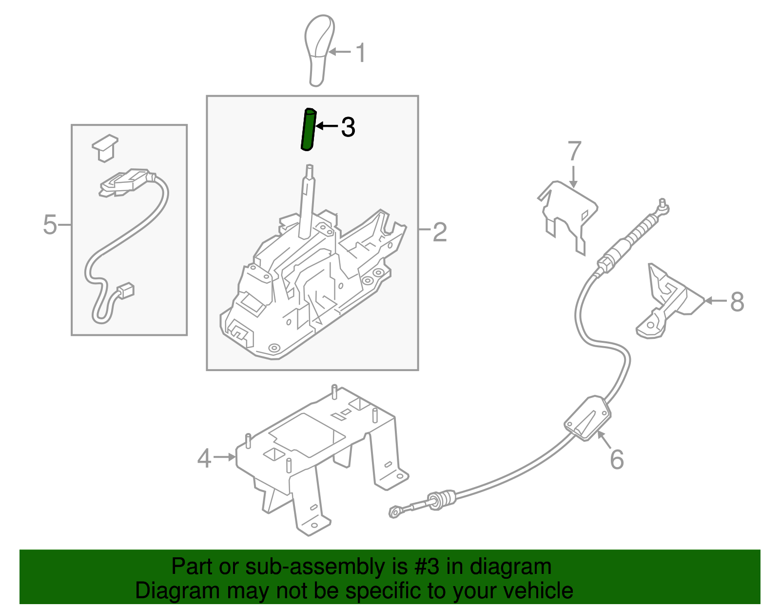 2016-2023 Nissan Maxima Shifter Assembly Adapter 34951-1YP0C | My ...