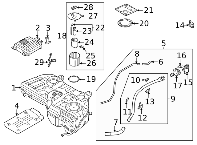 31150-CW000 - Fuel Tank 2022-2024 Hyundai Tucson | AutoNation Parts