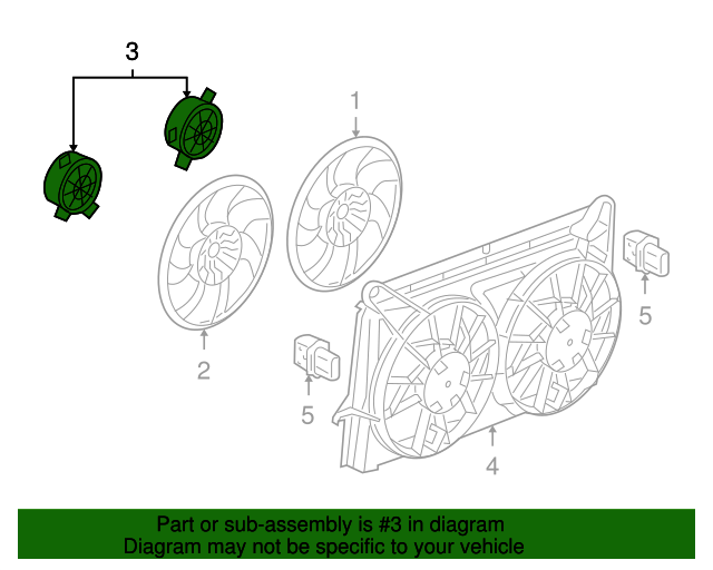 2007-2014 GM Engine Cooling Fan Motor 20903475 GM | GMPartsDirect.com