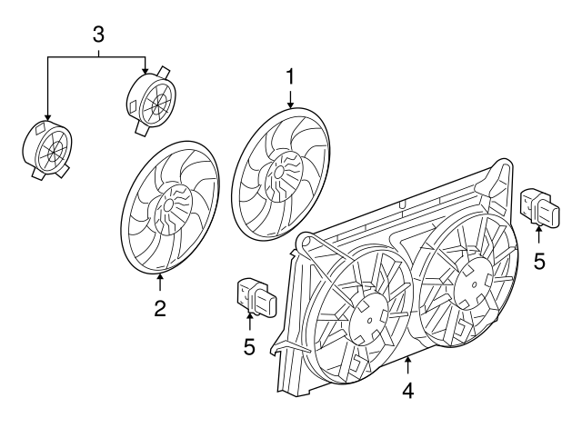 2007-2014 GM Fan Motor - Driver's Side (LH) 20903476 | TascaParts.com