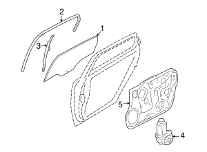 83481-3L000 - Window Regulator 2006-2011 Hyundai Azera ...