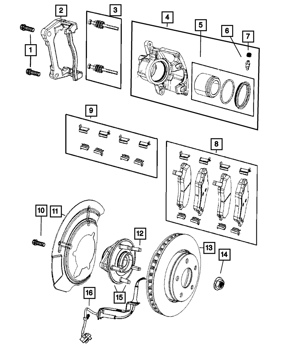 2007-2012 Mopar Brake Hub And Bearing 52109947AF | TascaParts.com