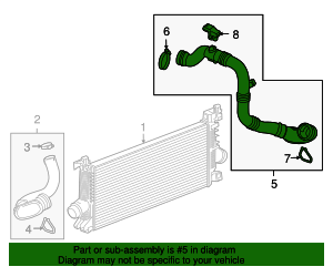 2011-2012 Chevrolet Cruze Turbocharger Intercooler Hose 13345223 ...