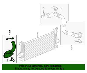 13345223 - Turbocharger Intercooler Hose 2011-2012 Chevrolet Cruze ...
