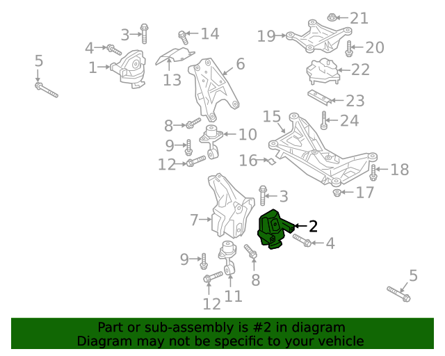 2018-2024 Audi Engine Mount 4M0-199-371-GH | AutoNation Parts