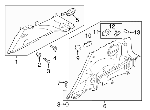 85740-3W000WK - Lower Quarter Trim 2011-2013 Kia Sportage | Kia.Parts Store