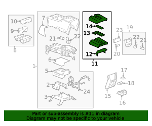 Armrest Asm,F/Flr Cnsl Ebony 19328706 | GM Parts Center