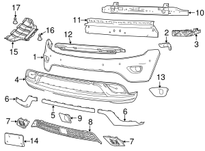 2014-2016 Jeep Grand Cherokee Lower Panel 68144375AB | Jeeps Are Us