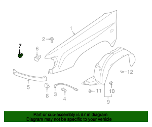 1998-2005 Subaru Forester Front Extension Fastener 57160FC010 | Subaru ...