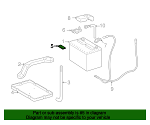 2000-2006 Toyota Battery Label 28897-AA010 | Toyota Parts Center