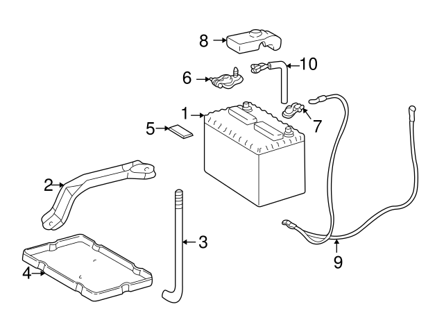 1992-2008 Toyota Bolt, Battery Clamp 74451-33010 | Toyota Parts Center