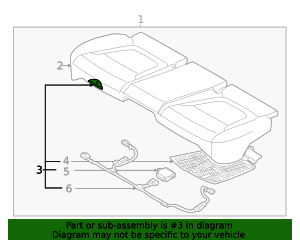 Hyundai - 88150-CW010 - Seat Cushion Pad - 2022-2024 Hyundai Tucson ...