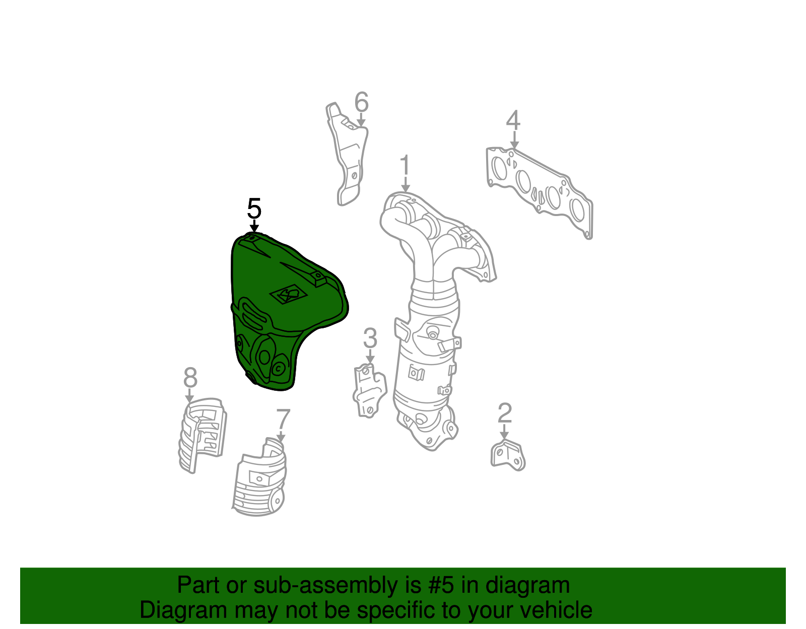 17167-28040 - 2002-2006 Toyota - Exhaust Manifold Heat Shield | Sparks ...