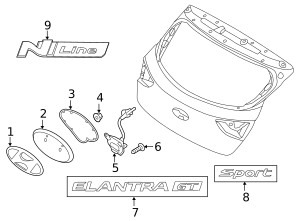 2018-2020 Hyundai Elantra GT Nameplate 86315-G3000 | OEM Parts Online