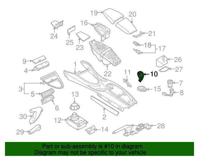 Genuine BMW 51-16-8-046-789 | Front Cup-Holder | FREE Shipping on Most ...
