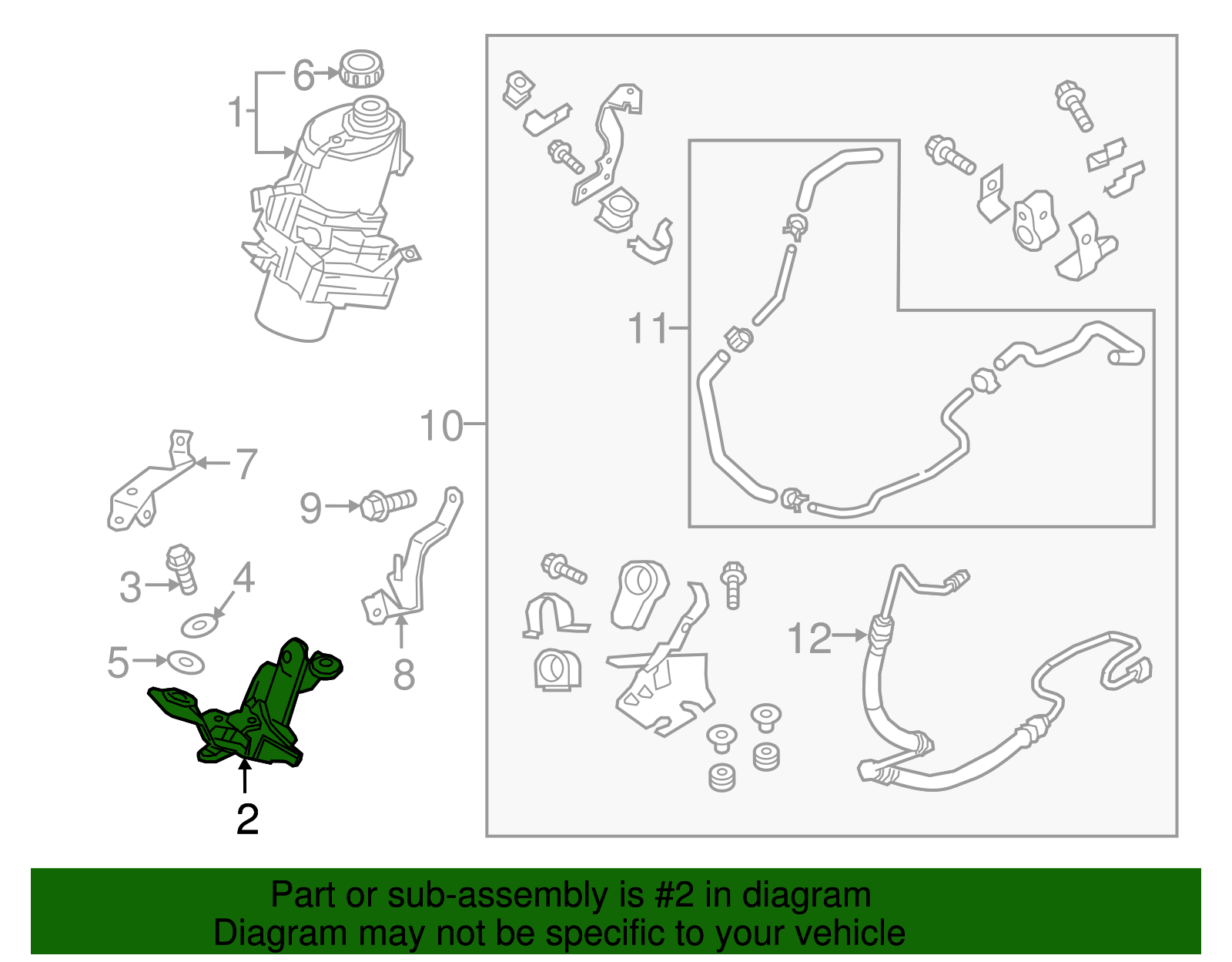 2016-2020 Infiniti Power Steering Pump Bracket 49190-4GC0A | Infiniti ...