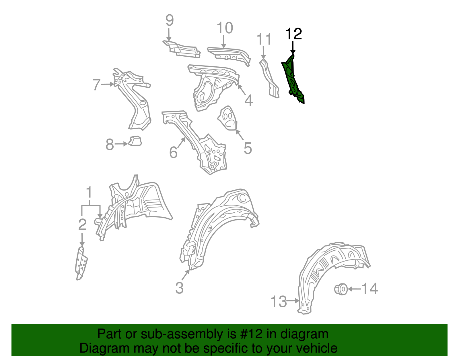 61621-47030 - Trough 2010-2015 Toyota | Longo Toyota Parts